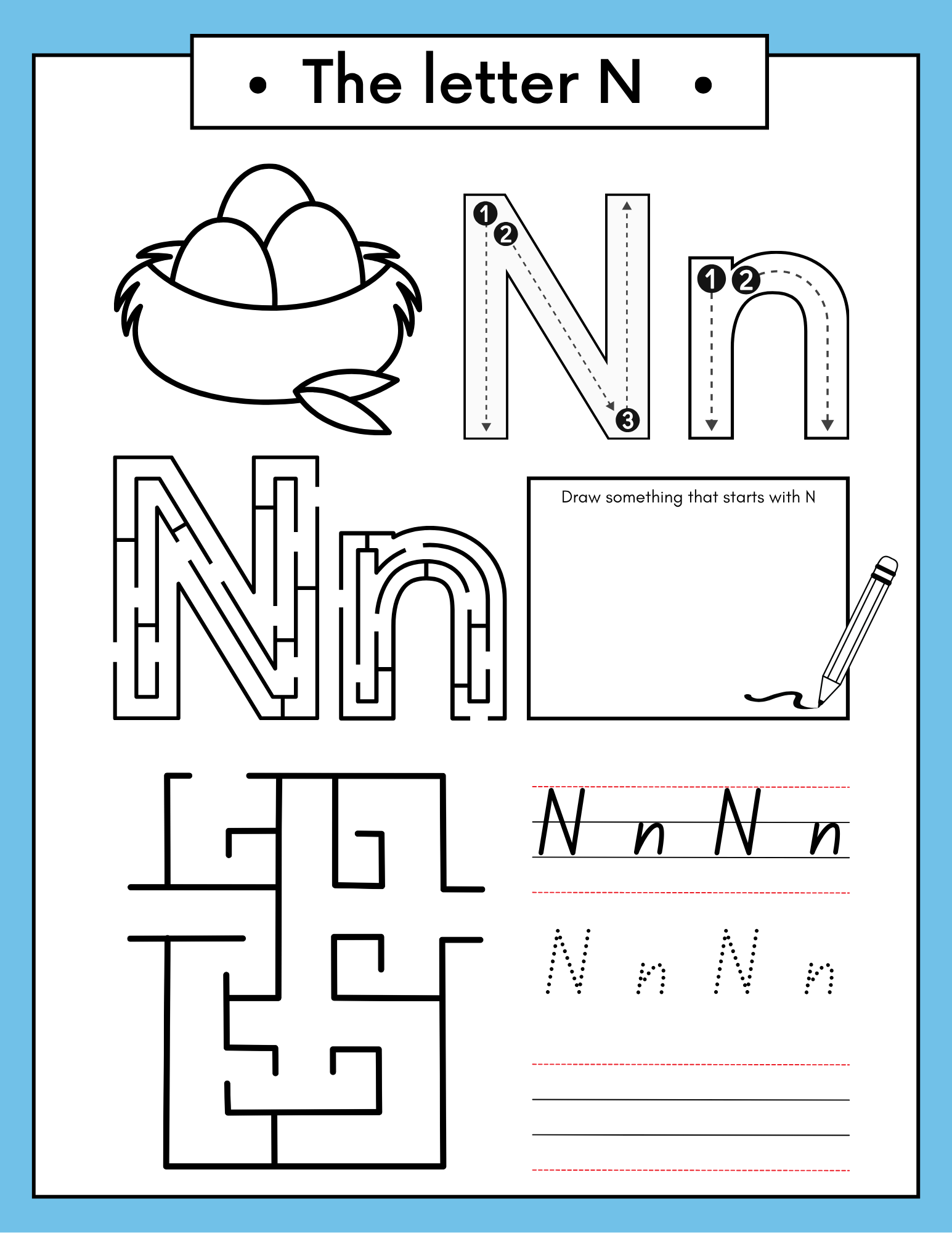 Teaching letter N sounds