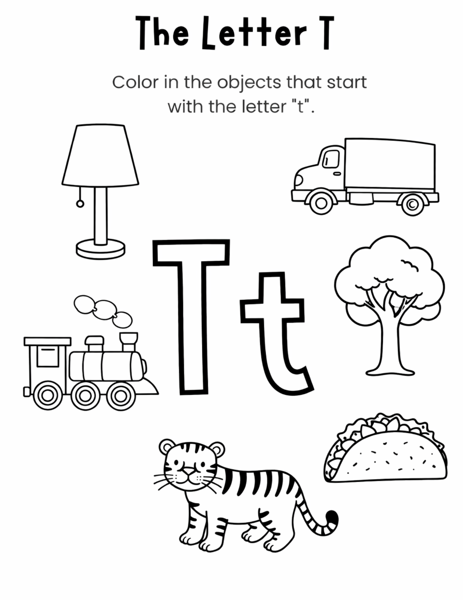 Teaching letter t to preschoolers